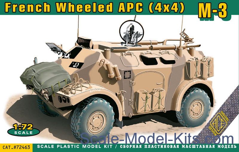 M-3 French Wheeled Armoured Personnel Carrier (4x4)-Ace plastic scale ...